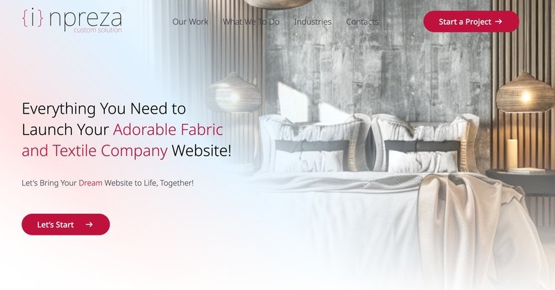 Create Fabric Website in Canada | Web Design Studio INPREZA