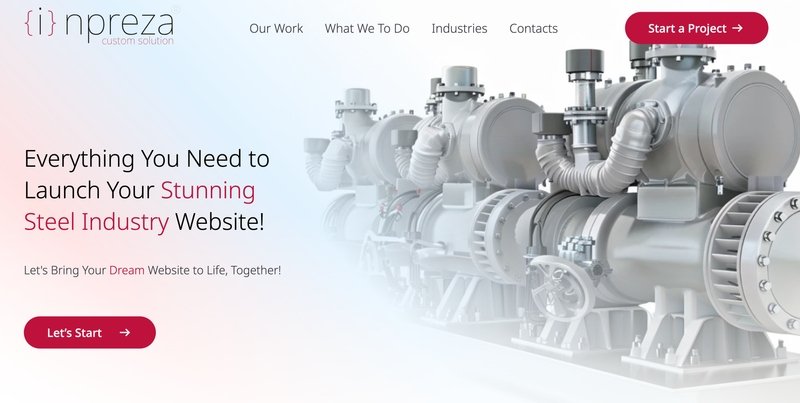 Create Steel Industry Website in Canada | Web Design Studio INPREZA